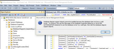 Handle Database Diagram support objects cannot be installed issue – Paris Polyzos' blog