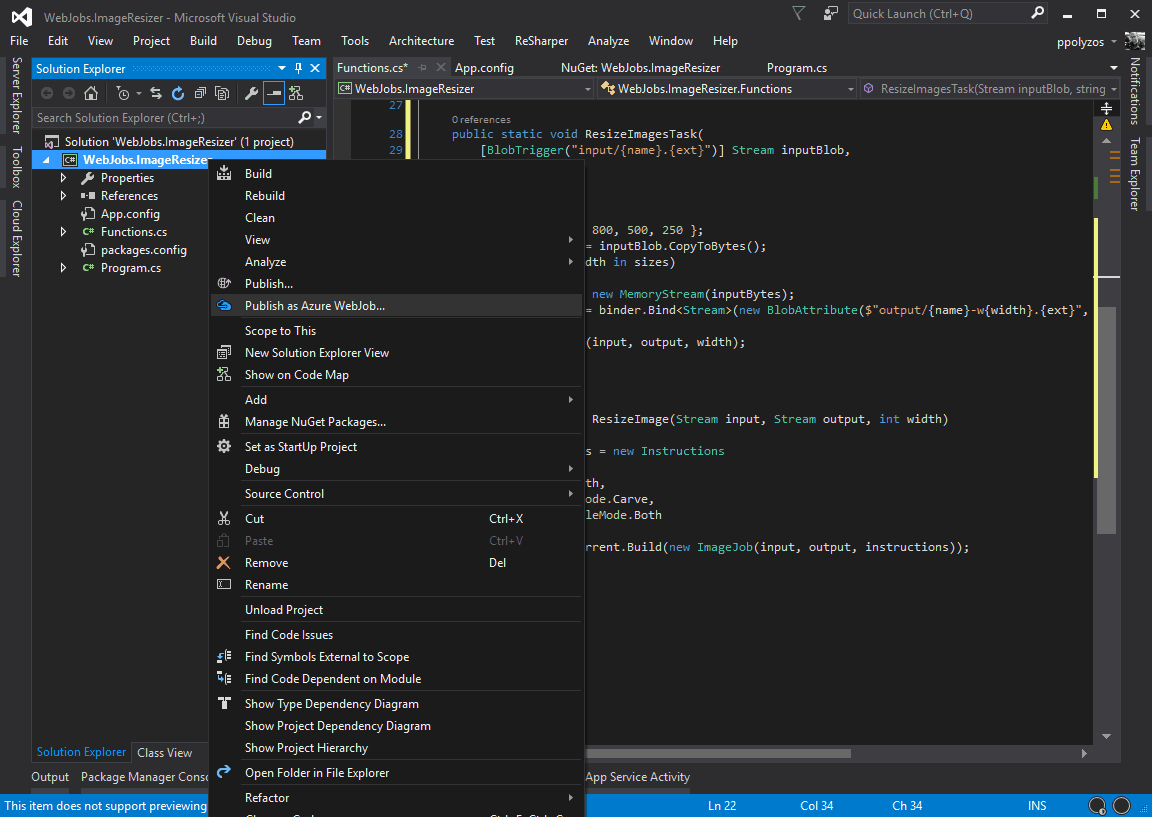 Azure WebJobs to resize an image to multiple dimensions – Paris Polyzos' blog